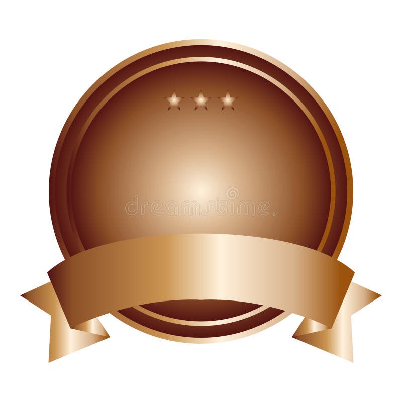 Shiny Bronze Badge Template Stock Vector - Illustration of simple ...