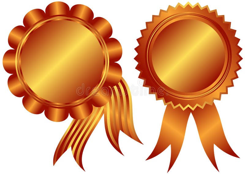 Bronze banners (vector) stock vector. Illustration of metal - 9356337