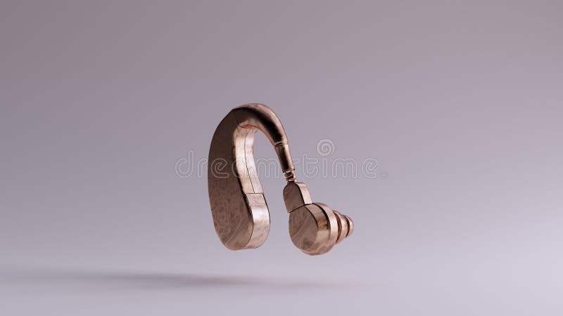 Bronze Behind the Ear Hearing Aid Stock Illustration - Illustration of ...