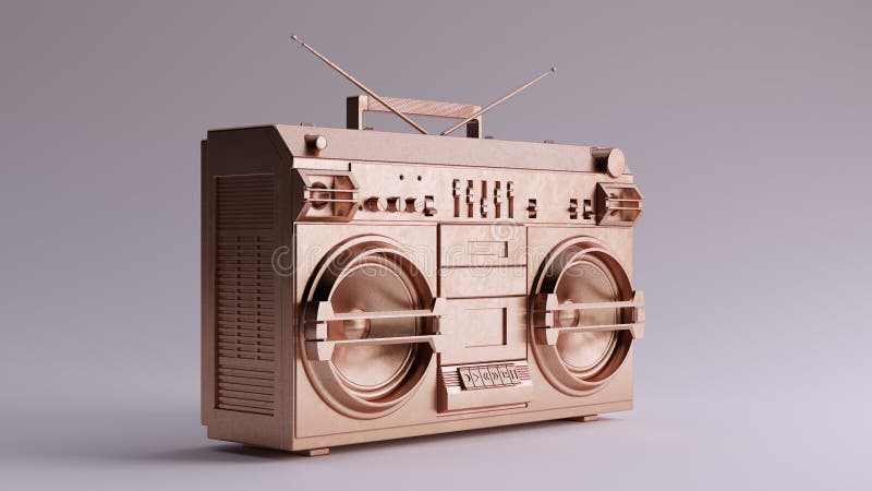 Bronze Boombox Simple stock illustration. Illustration of blaster ...