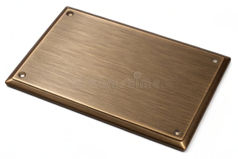 Bronze Brushed Metal Plaque â€ Matte and Dull Texture for Design Stock ...
