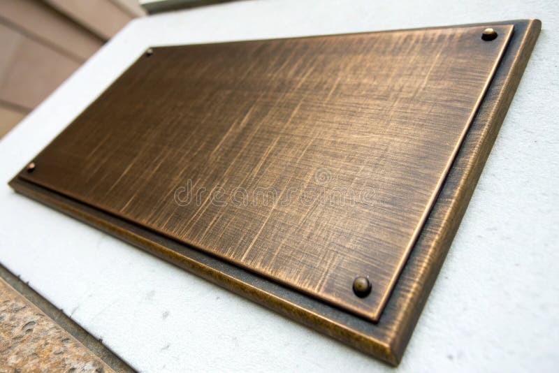 Bronze Brushed Metal Plaque â€ Matte and Dull Texture for Design Stock ...