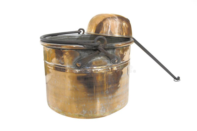Bronze bucket and ladle stock photo. Image of metal, empty - 12848228