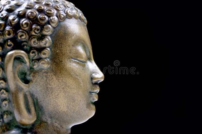 Bronze Buddha profile stock image. Image of confession - 23790513