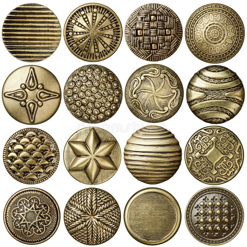 Bronze buttons stock image. Image of distressed, fashion - 26715329