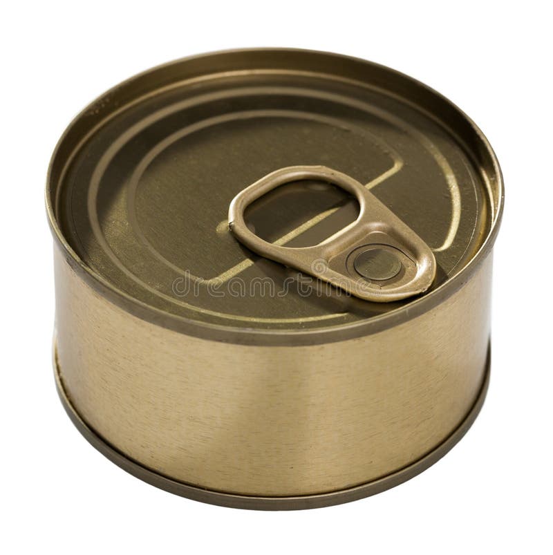 Bronze in Can with Ring Pull, Top View of Packaging Collection Stock ...