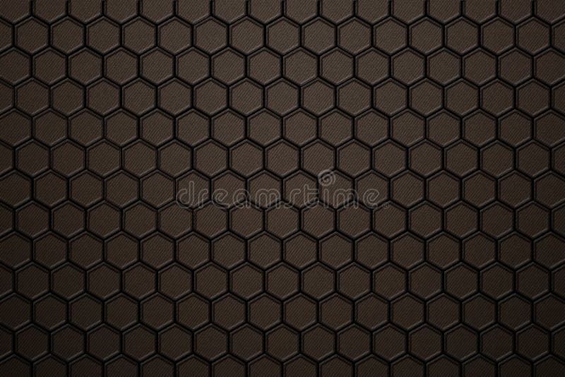 Bronze Carbon Fiber Hexagon Pattern. Stock Illustration - Illustration ...