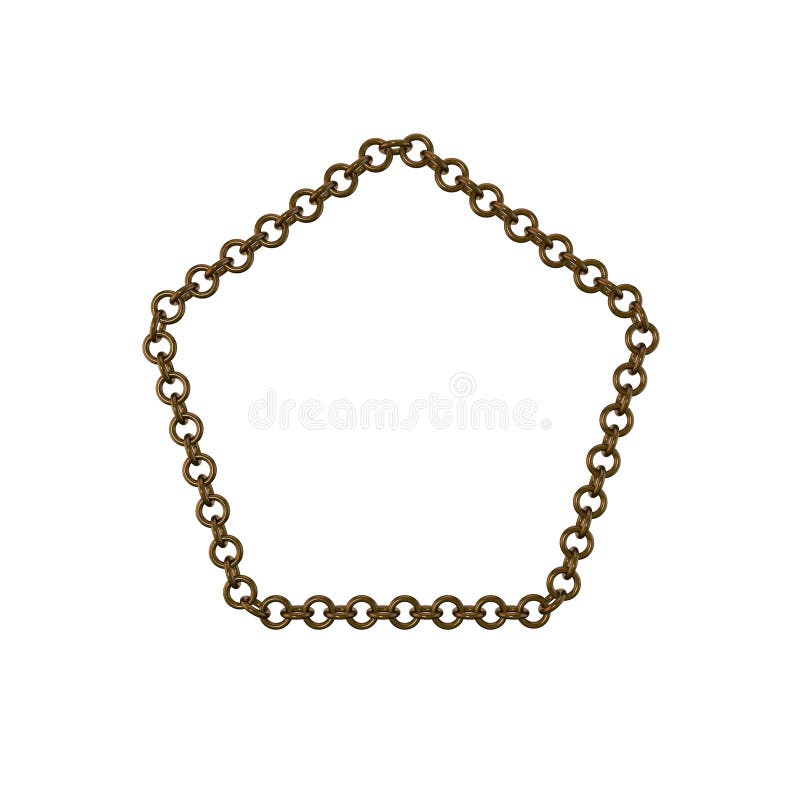 Pentagon Chain Symbolic Concept Design Stock Illustration ...