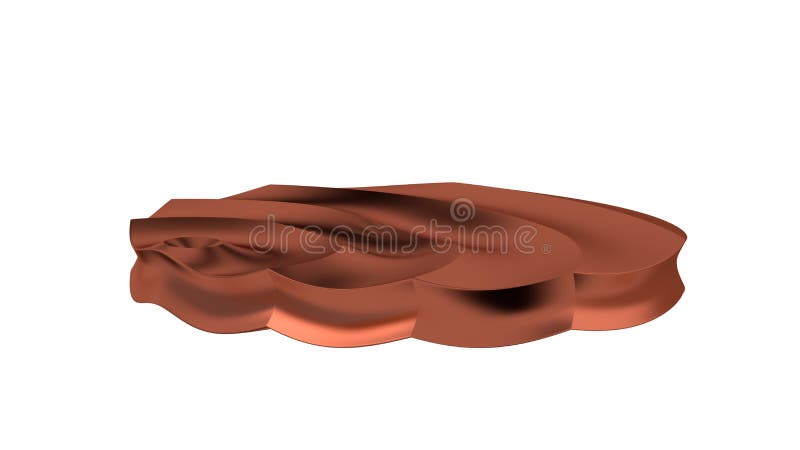 Bronze Circle with Many Curved and Circle Waves on the Left Stock ...