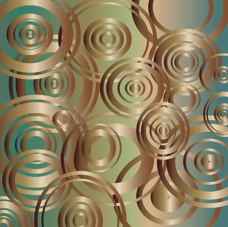 Bronze Circles on Green Background Stock Vector - Illustration of ...
