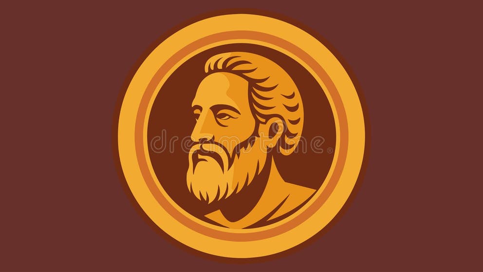 A Bronze Coin with the Face of a Stoic Philosopher Representing the ...