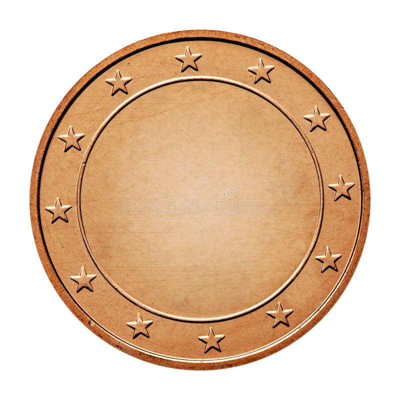 Bronze Coin Isolated on a White Background Stock Photo - Image of ...