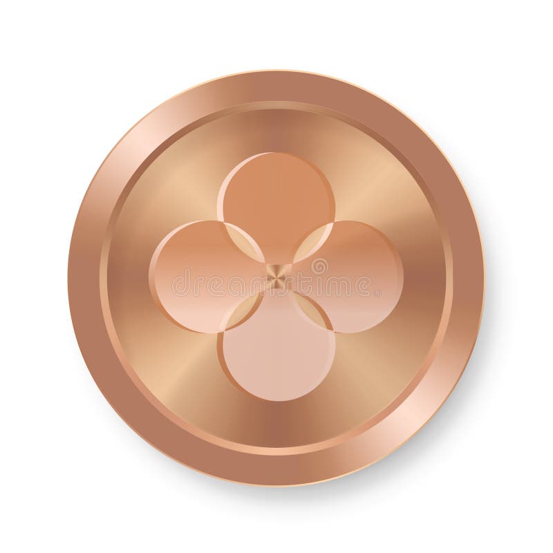 Bronze Coin of OKB OKEX Concept of Internet Cryptocurrency Stock Vector ...