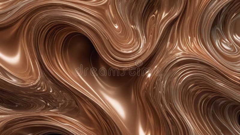 Bronze and Copper Flowing Waves Abstract 3D Organic Texture Pattern ...