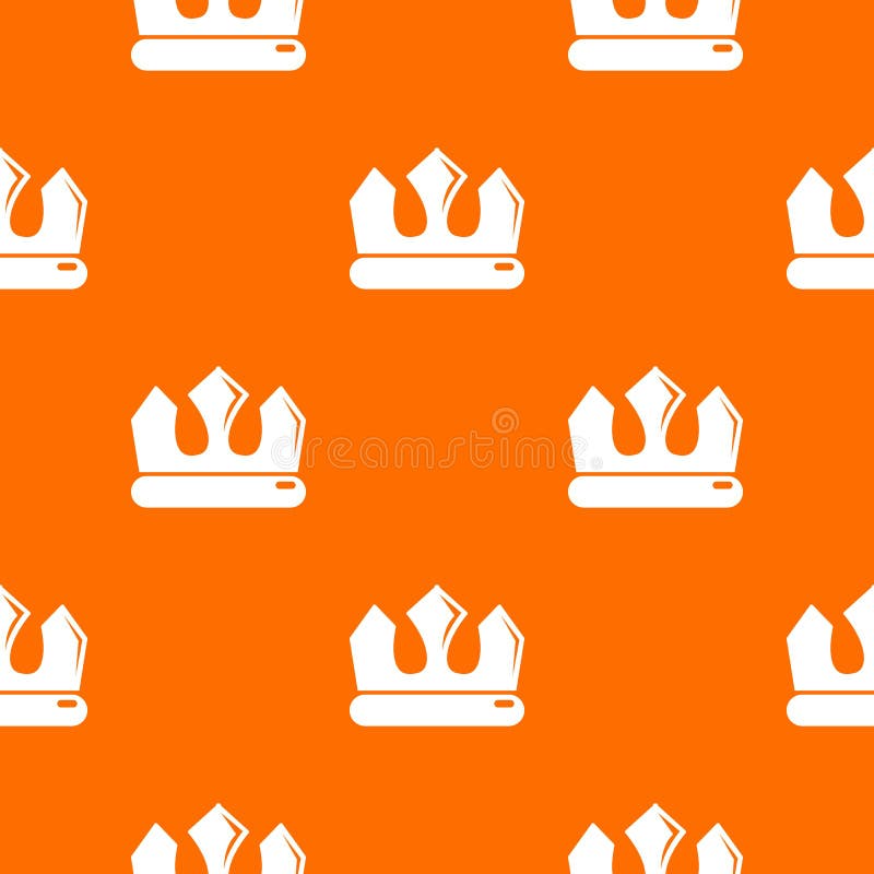 Bronze Crown Pattern Vector Orange Stock Vector - Illustration of ...