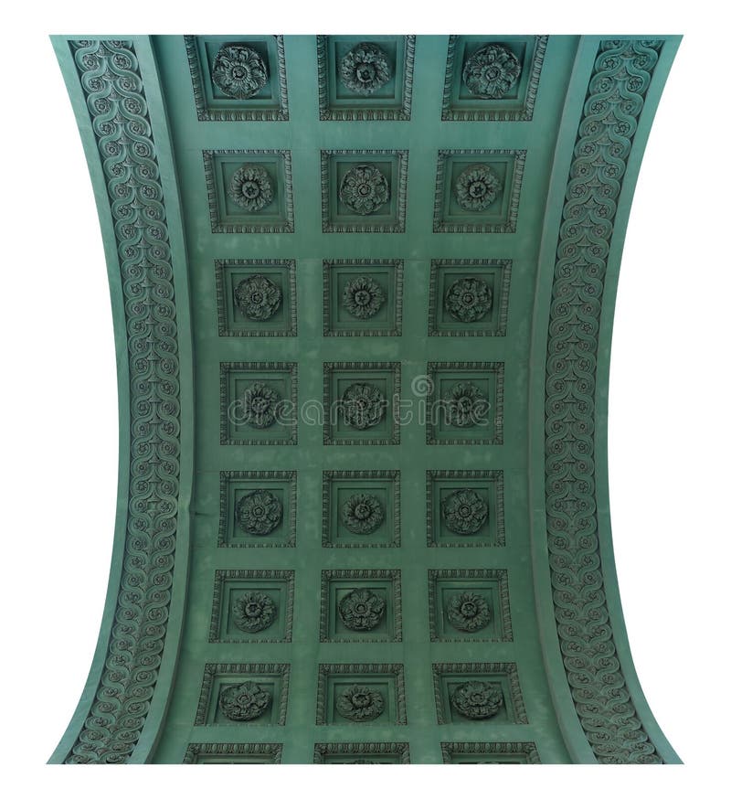 Bronze Decorative Architectural Panel with Floral Ornament Isolated on ...