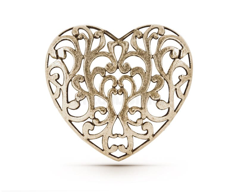 Bronze decorative heart stock photo. Image of single - 62539238