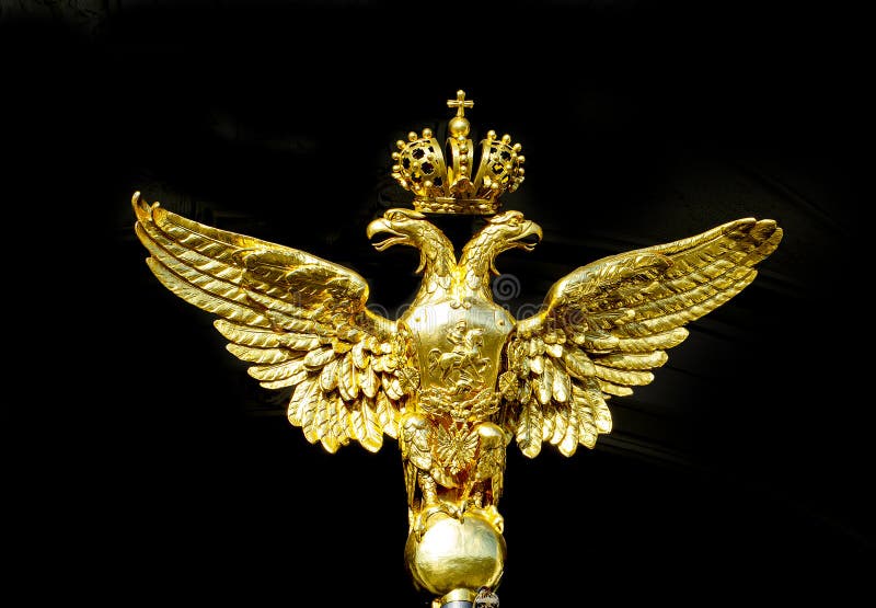 Bronze Double-headed Eagle - Emblem of Russian Empire Stock Image ...