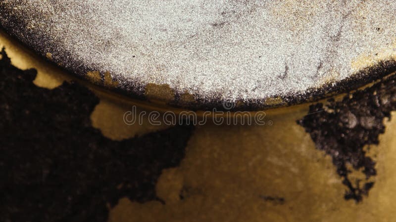 Bronze Dust Particles Fly in Slow Motion in the Air Lingering Slowly ... Bronze Dust Particles Fly in Slow Motion in the Air Lingering Slowly ...