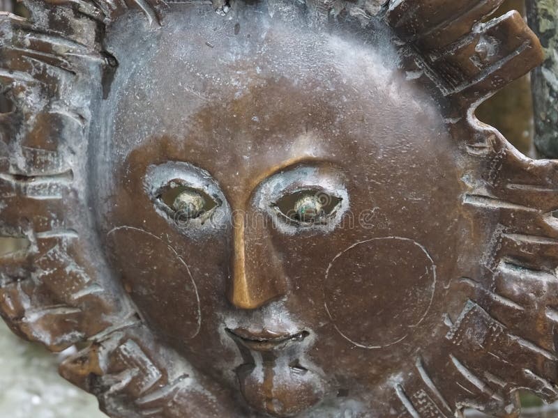 Macro of a Bronze Face Mask Stock Image - Image of medusa, head: 195641917