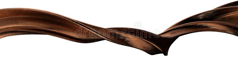 Bronze Flowing Twisted Metal Isolated Abstract Dramatic Modern Luxury ...