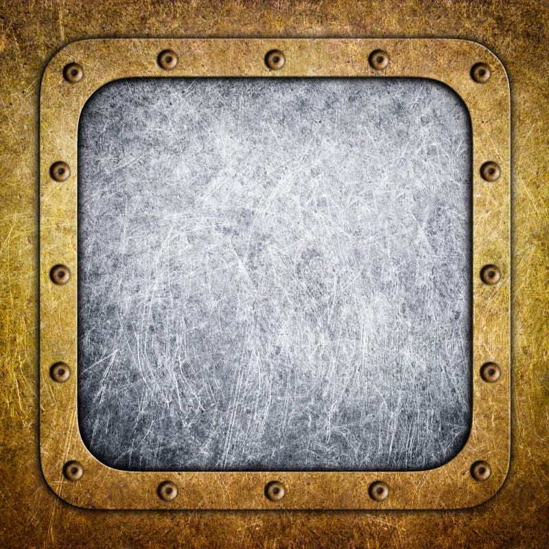 Bronze Frame, Metal Plate in the Background. Iron Template Stock ...