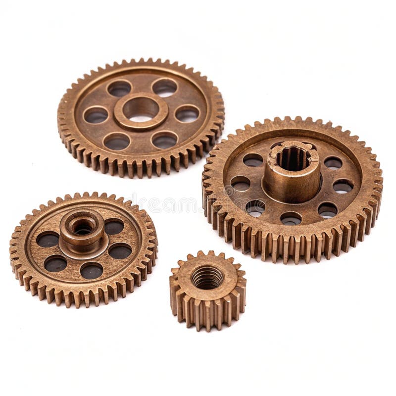 Bronze Gears for Mechanical Engineering Stock Illustration ...