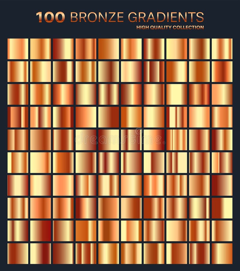 Bronze Gradient,pattern,template.Set of Colors for Design,collection of ...