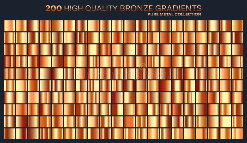 Bronze Gradient,pattern,template.Set of Colors for Design,collection of ...