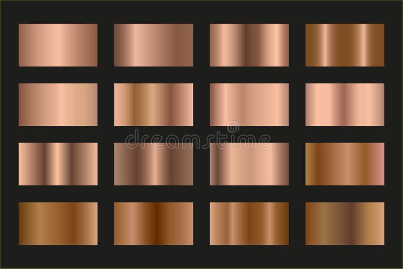 Color Palette Collection of Bronze Gradients Textures Stock ...