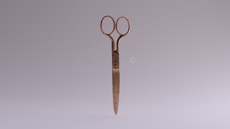 Bronze Handled Tailoring Scissors Stock Illustration - Illustration of ...