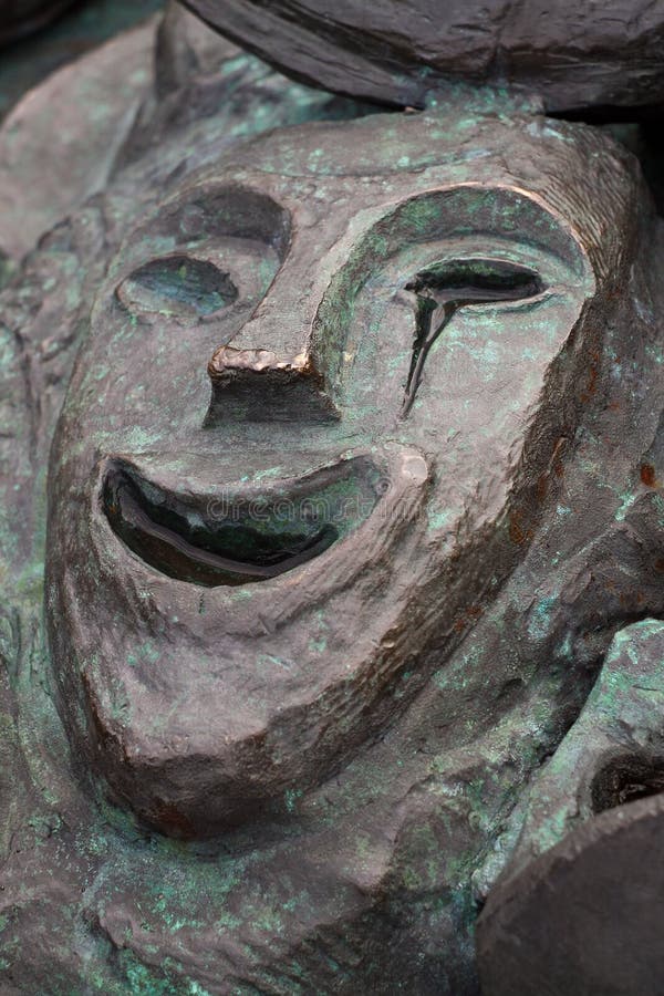 Bronze Happy Theatre Mask Crying Stock Image - Image of expression ...