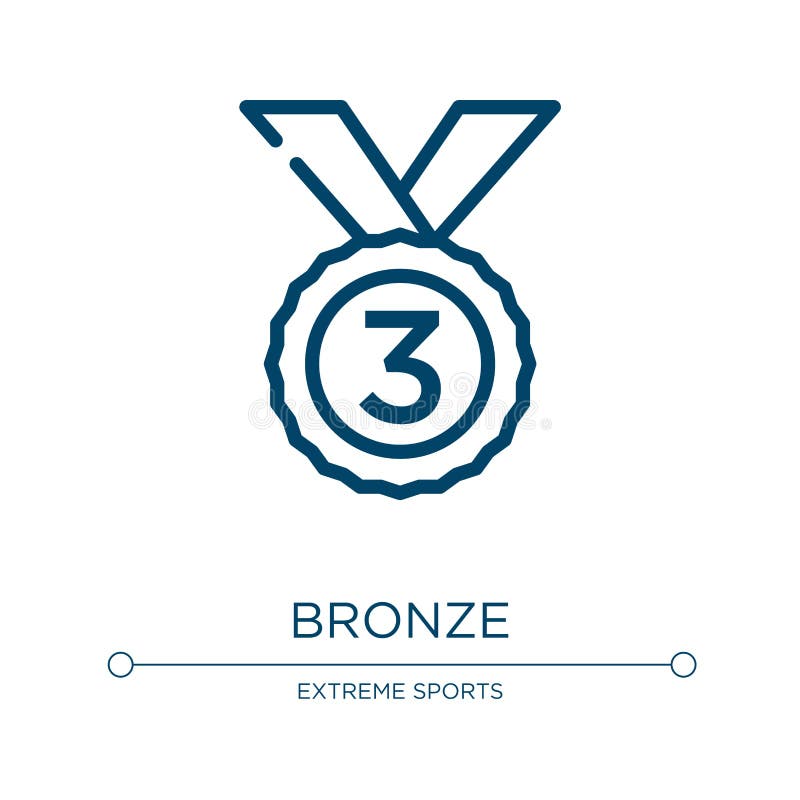 Bronze Icon. Linear Vector Illustration from Award and Reward ...
