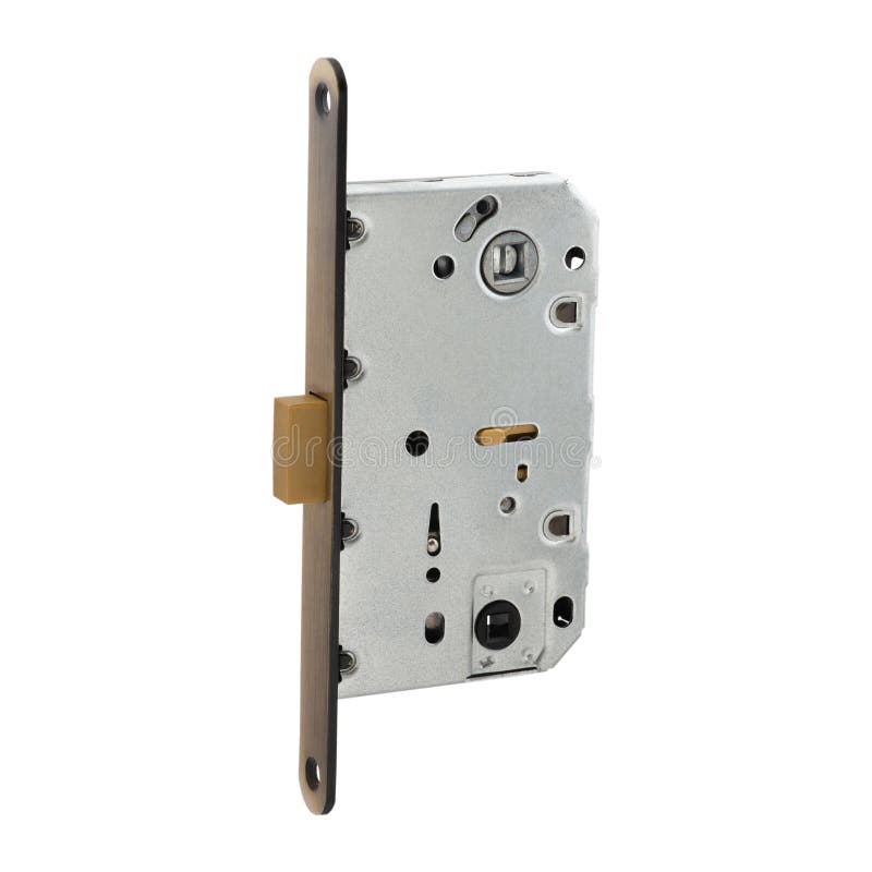 Internal Mortise Lock in Gold Color with Rectangular Crossbars, a ...