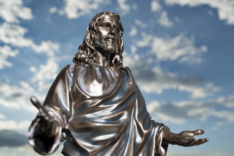 Beckoning Jesus stock image. Image of christian, carving - 165481789