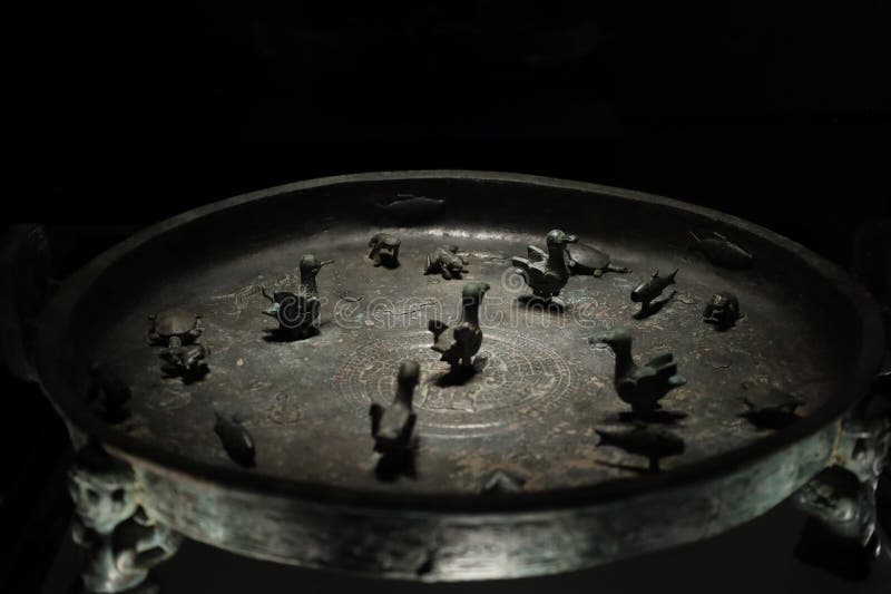 Bronze Jin Gong Plate - the Spring and Autumn Annals Stock Photo ...