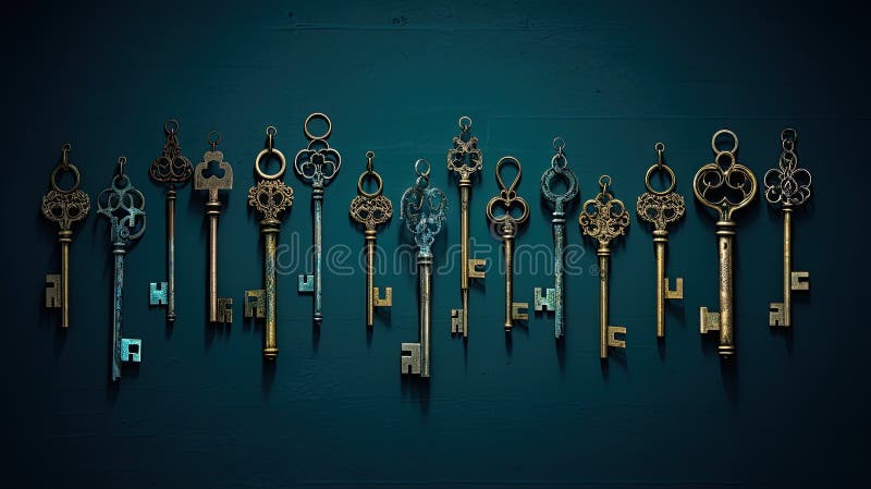 Bronze Keys Ornamental Keys for Clocks and Treasure Boxes with Unique ...