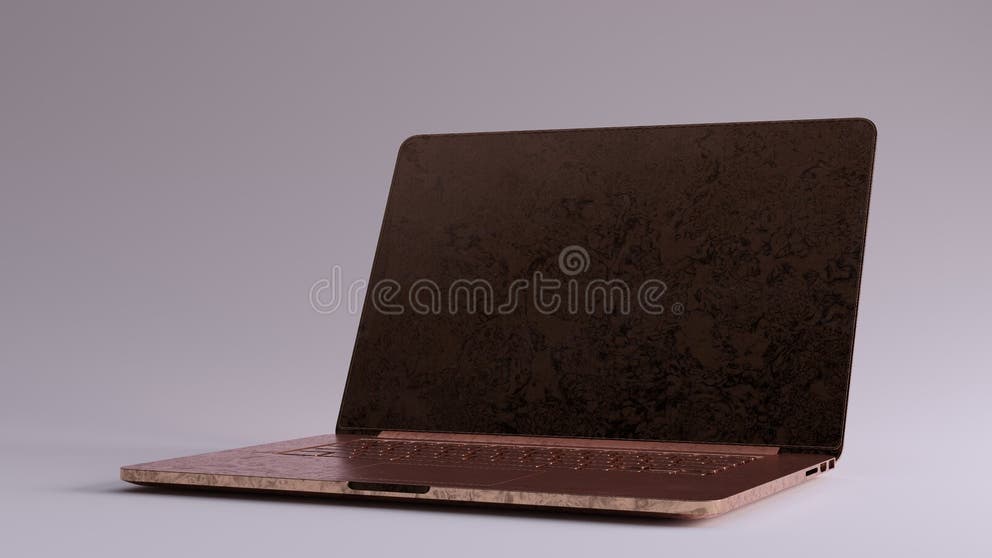 Bronze Laptop Raised stock illustration. Illustration of creative ...