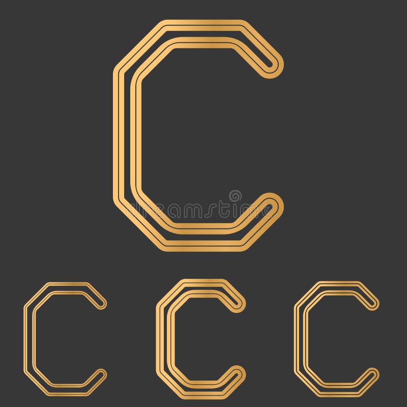 Bronze Line Arrow Logo Design Set Stock Vector - Illustration of ...