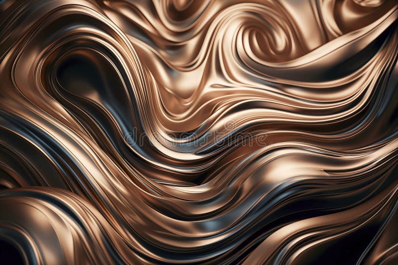 Bronze Liquid Background, Fluid Copper Metallic, Abstract Element ,rose ...