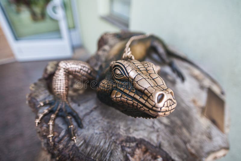 Bronze lizard stock photo. Image of grey, lizard, bronze - 47175058