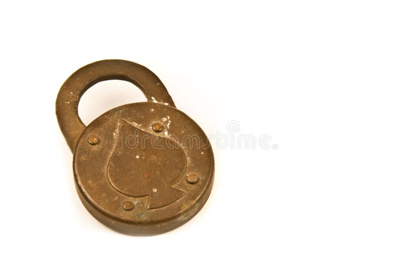 Bronze Lock stock photo. Image of isolated, used, objects - 12926294
