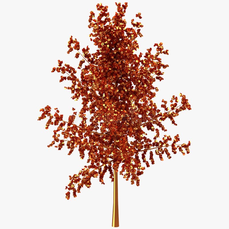 Bronze Looking Tree with Leaves Stock Illustration - Illustration of ...