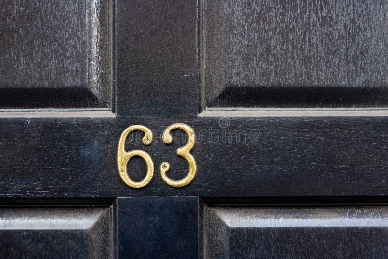 House number 63 stock photo. Image of vintage, close - 166322274