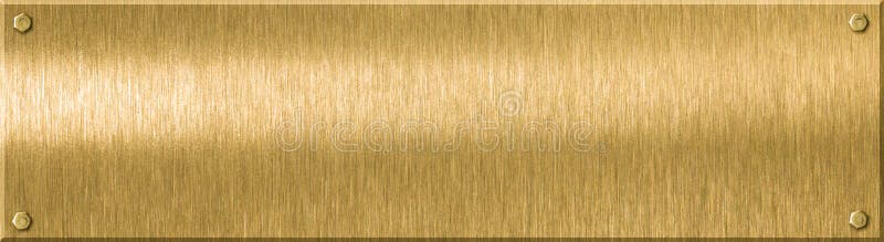 Bronze Metal Plaque 3d Illustration Stock Illustration - Illustration ...