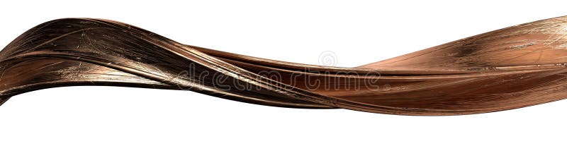 Bronze Metal Stream Isolated Abstract Dramatic Modern Luxury Luxury 3D ...