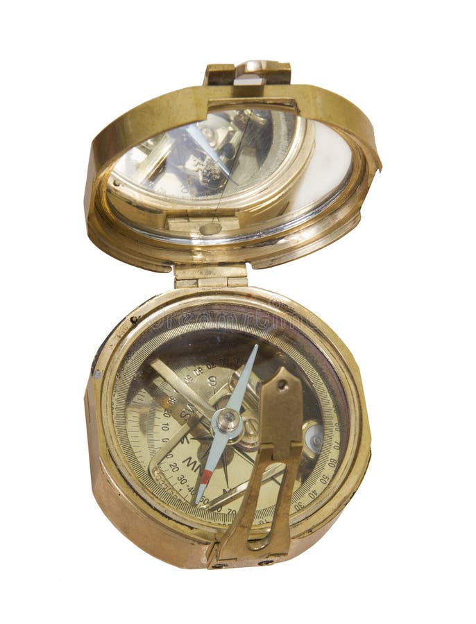 Bronze Metallic Old Compass Stock Image - Image of grunge, case: 30089241