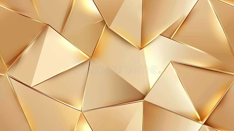 Bronze Metallic Seamless Background with Triangles Stock Illustration ...