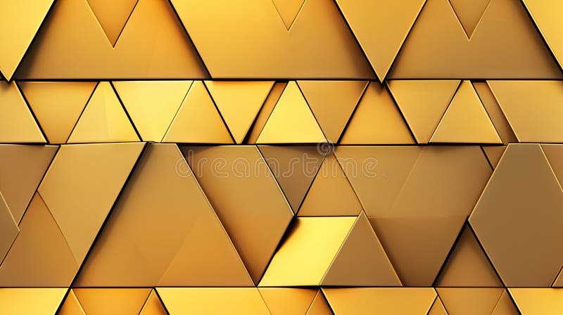 Bronze Metallic Seamless Background with Triangles Stock Illustration ...