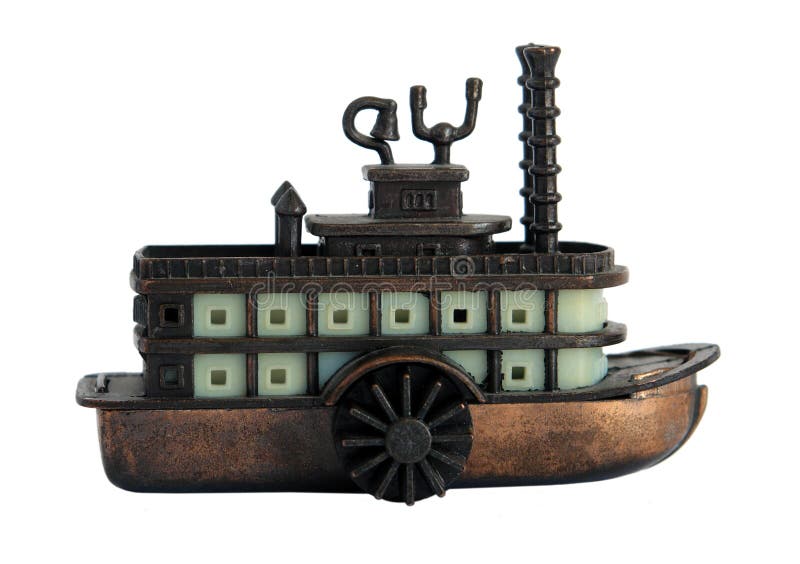 Bronze Miniature of Old Steamboat Stock Photo - Image of bronze, small ...